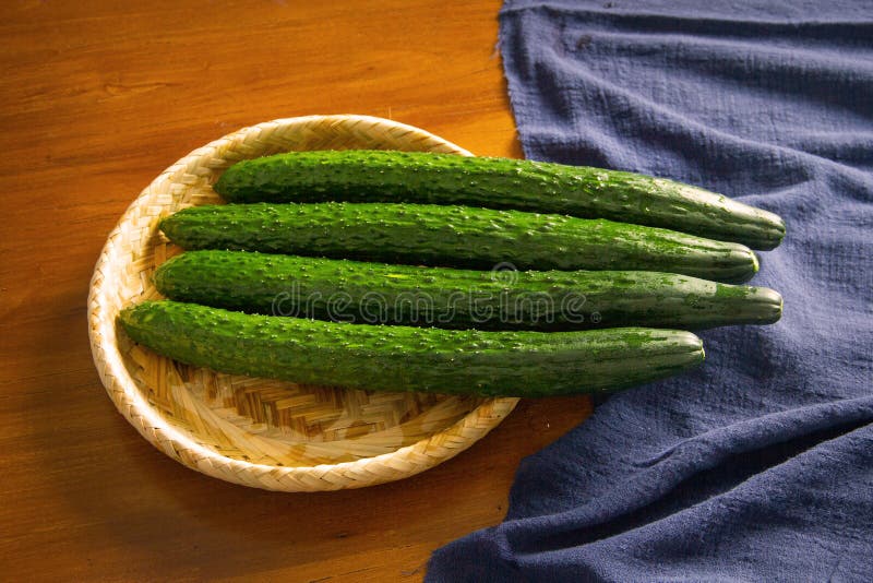 Cucumber on the table stock image. Image of menu, table - 190443033