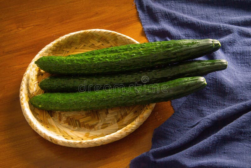 Cucumber on the table stock image. Image of vegetable - 190443129