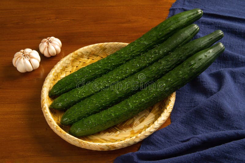 Cucumber on the table stock image. Image of green, delicious - 190443391