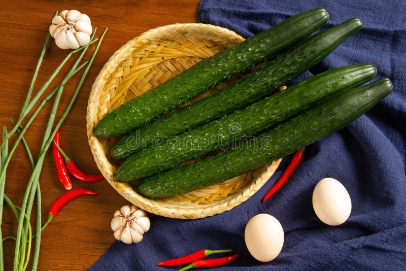 Cucumber on the table stock image. Image of ingredients - 190443429