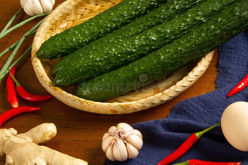 Cucumber on the table stock photo. Image of cooking - 190443462