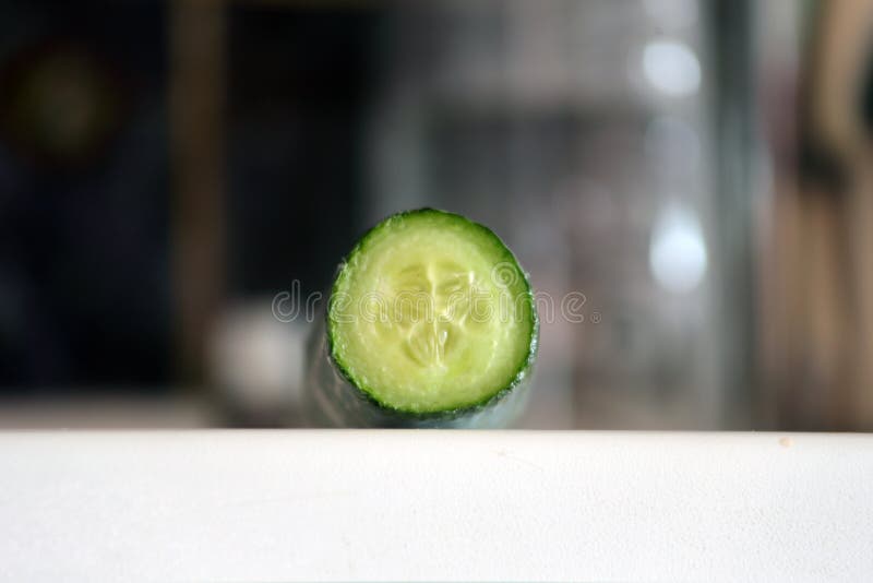 The Cucumber is on the Table. Cucumber Introduced and Not Fresh Stock ...