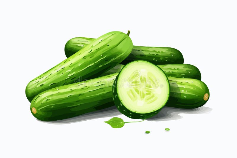 Cucumber Vector Flat Minimalistic Isolated Vector Style Illustration ...