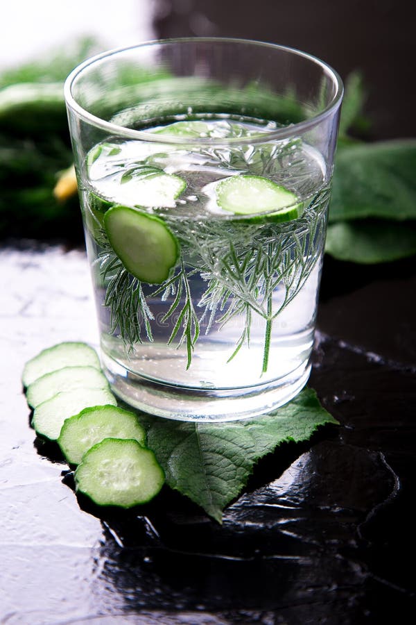 Dill in a glass of water stock photo. Image of vitamin - 16540090