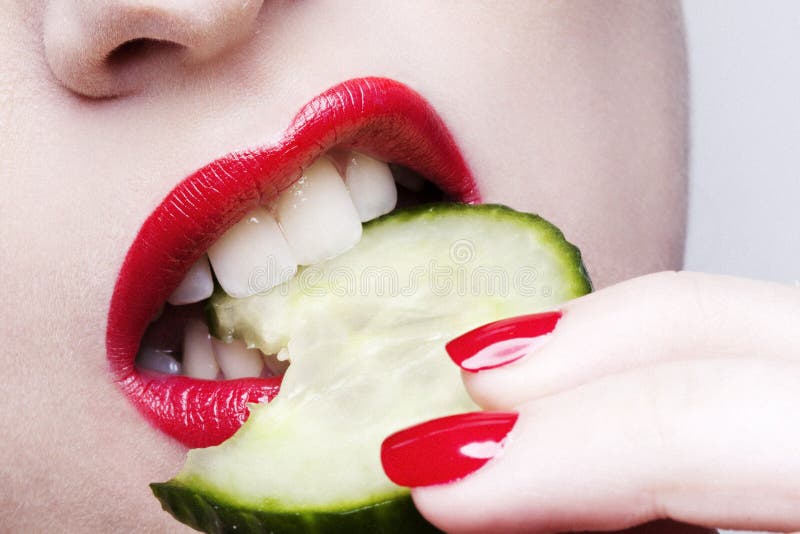 Cucumber stock photo. Image of bite, biting, nails, mouth - 61837862 Cucumber stock photo. Image of bite, biting, nails, mouth - 61837862