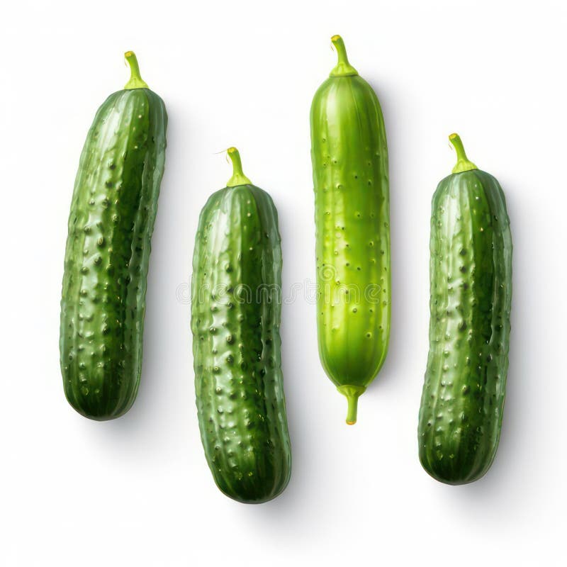 Cucumbers Isolated on White Created with Generative AI Stock Photo ...