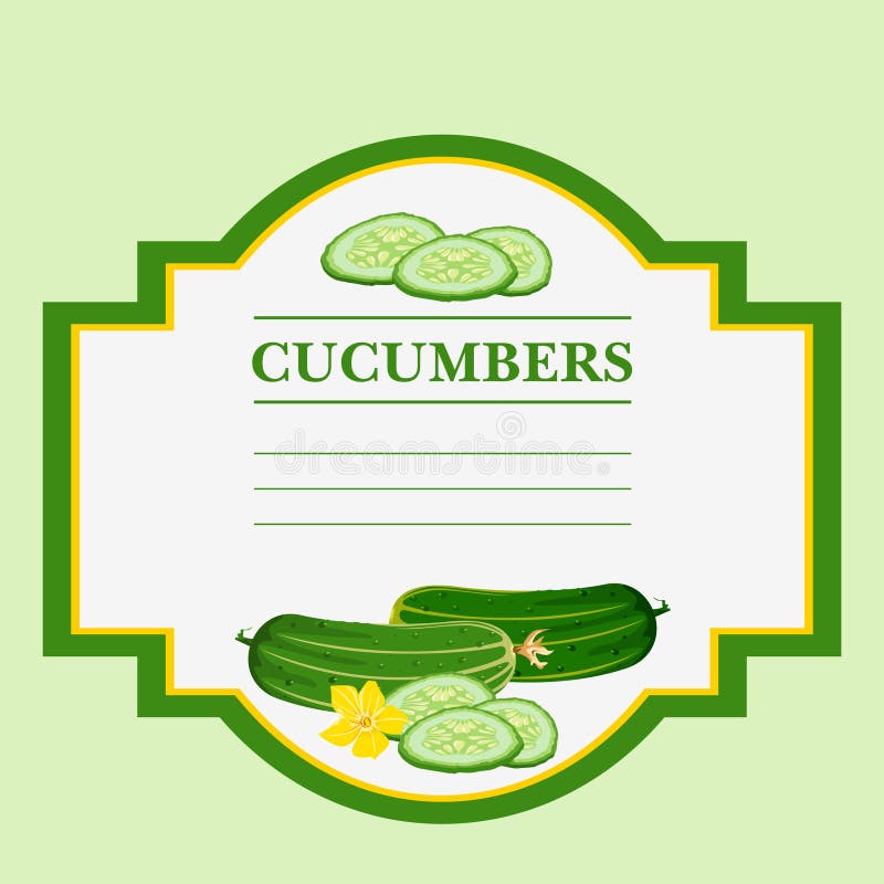Cucumbers stock vector. Illustration of leaf, food, refreshment - 58347899