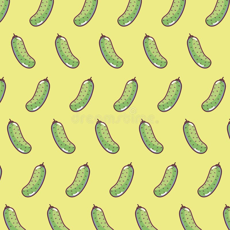 Cucumbers Pattern Background Stock Vector - Illustration of foodstuff ...