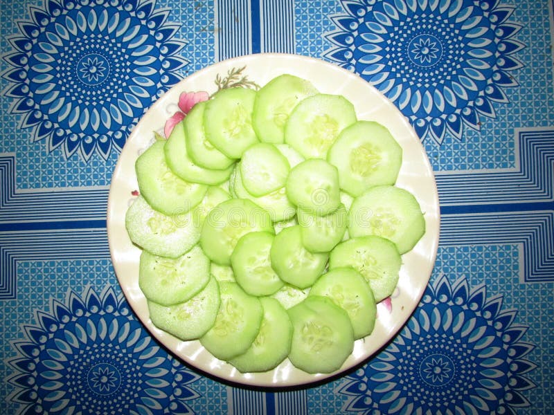 Cucumbers on Plate Isolated Stock Photo - Image of still, fresh: 29687894