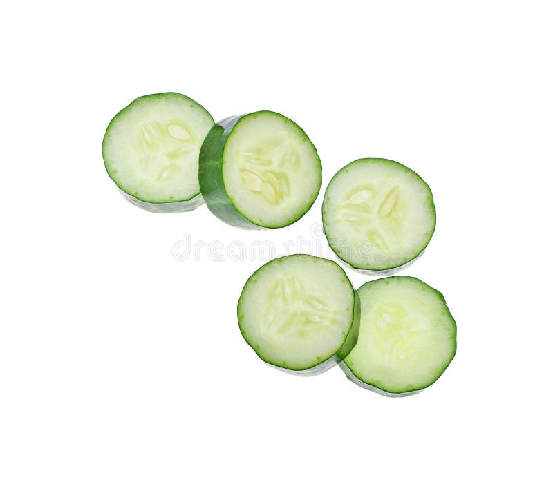 Cucumbers Top View Isolated on White Background Stock Photo - Image of ...