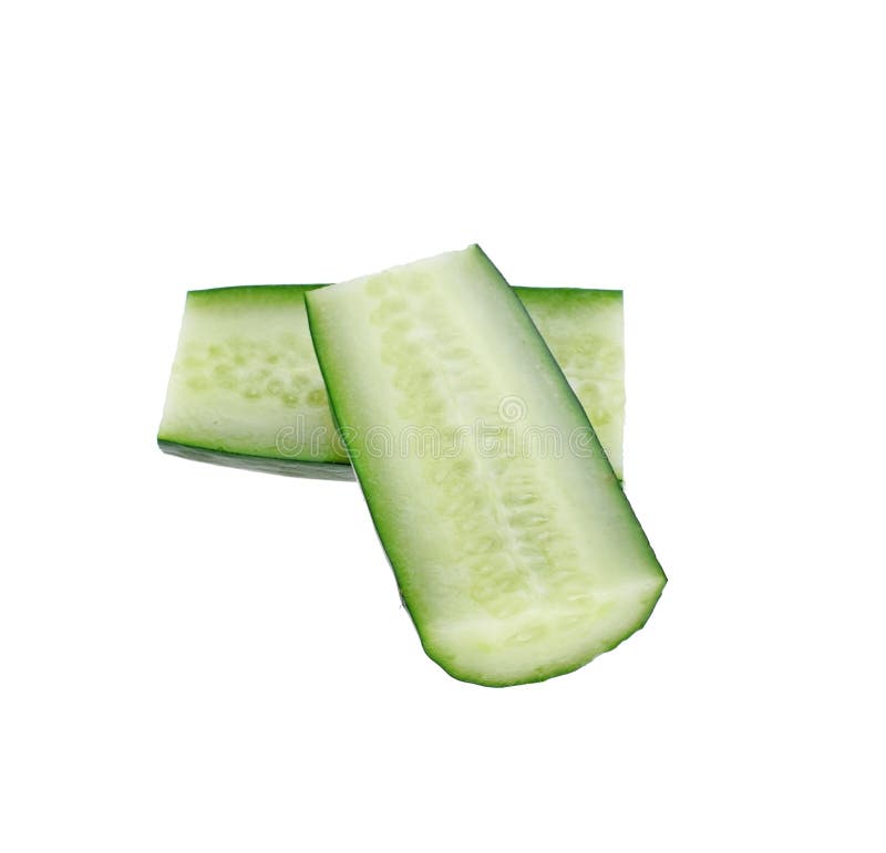 Cucumbers Top View Isolated on White Background Stock Image - Image of ...