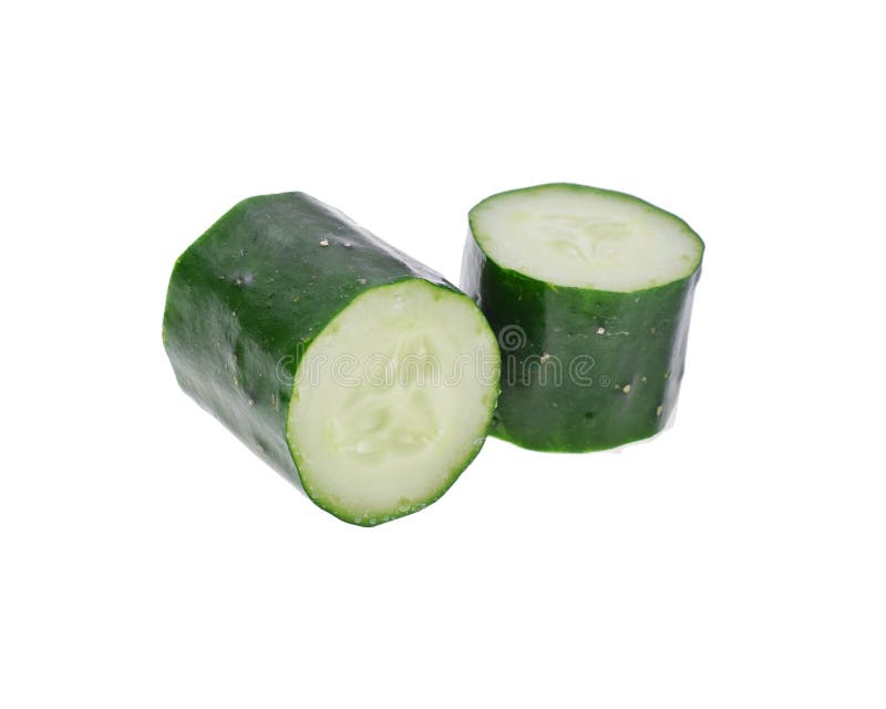 Cucumbers Top View Isolated on White Background Stock Image - Image of ...
