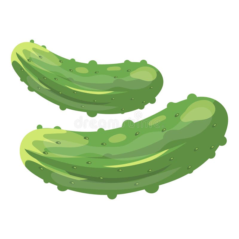 Cucumbers Clip Art, Flat Design Vector Illustration for Kids Stock ...