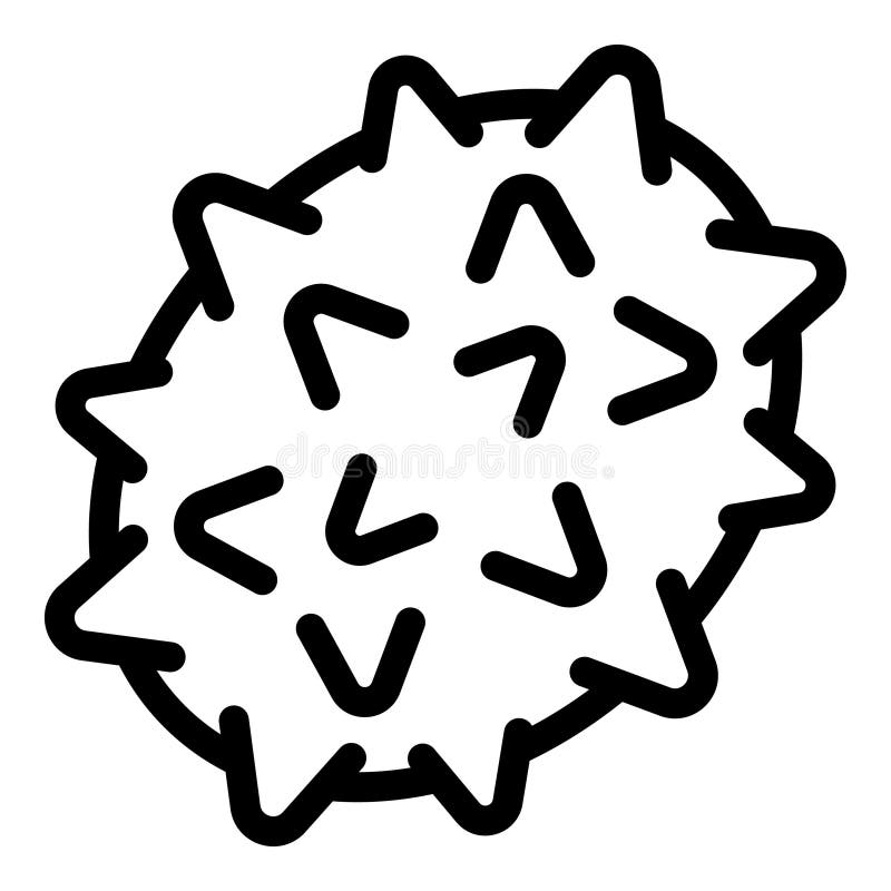 Cucurbit Family Fruit Icon Outline Vector. Spiky Tropical Melon Stock ... Cucurbit Family Fruit Icon Outline Vector. Spiky Tropical Melon Stock ...