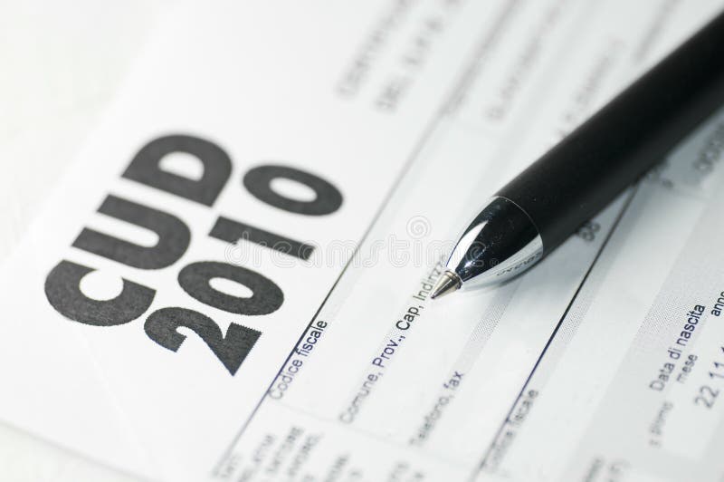 CUD, Italian tax form stock photo. Image of income, finance - 13723788