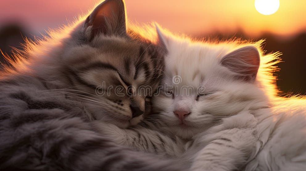 Cuddle Pile of Kittens stock illustration. Illustration of playful ...
