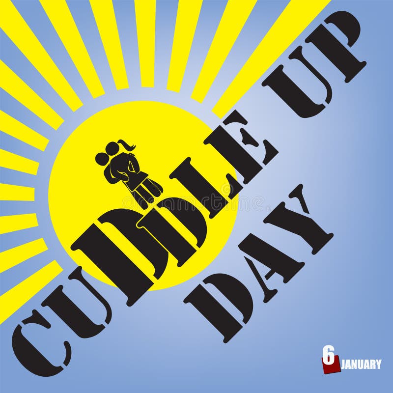 Cuddle Up Day stock vector. Illustration of clinch, poster - 207394871