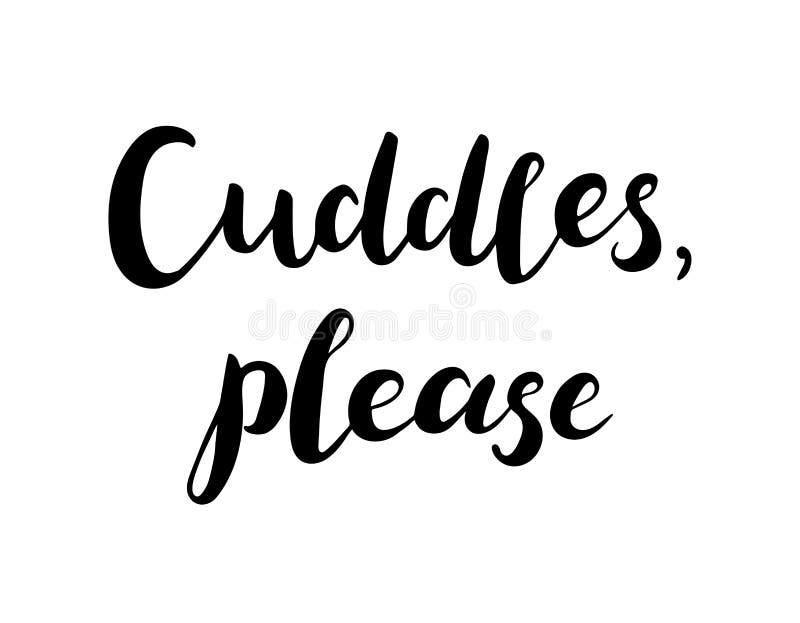 Text - ``please`` Modern Brush Calligraphy. Isolated On White ...