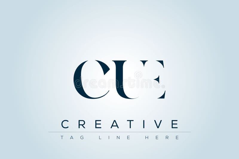 CUE abstract letter logo stock vector. Illustration of minimalist ...