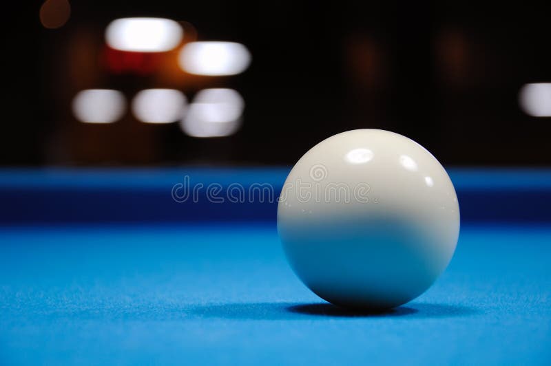 Cue Ball stock photo. Image of challenge, indoors, white - 16027998
