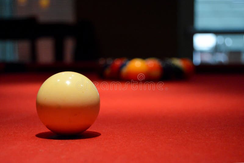 Cue Ball stock image. Image of setup, hall, shallow, ball - 71183645
