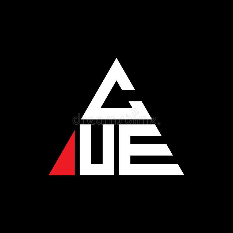 CUE Triangle Letter Logo Design with Triangle Shape. CUE Triangle Logo ...