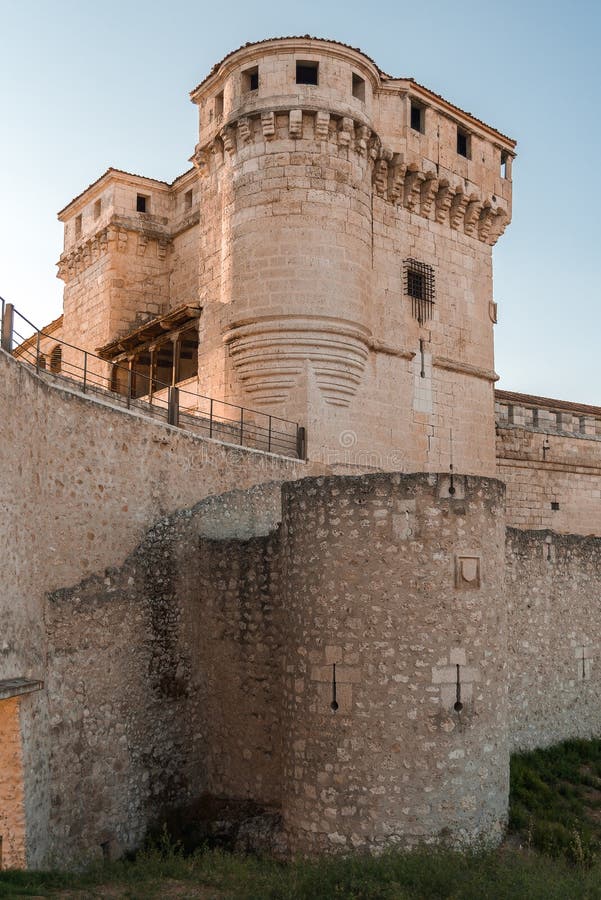 Cuellar castle in segovia stock image. Image of leon - 193632445