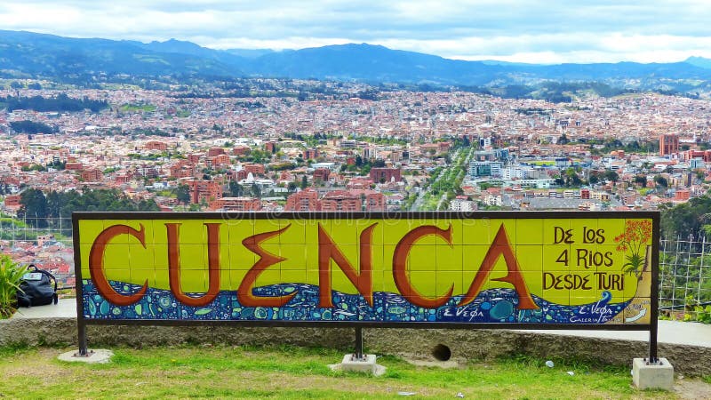 The Ceramic Sign of City `Cuenca` Editorial Photography - Image of ...