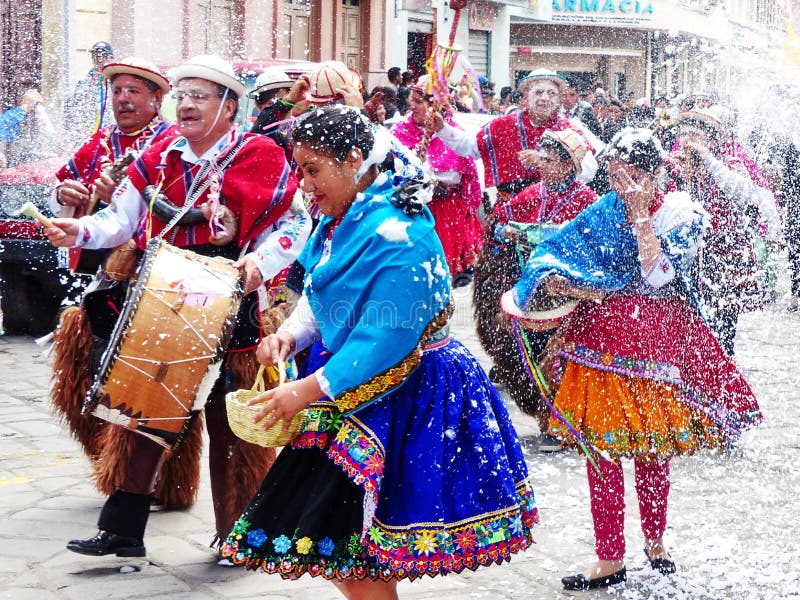 Cuenca, Ecuador. Parade during Carnival Editorial Stock Image - Image ...