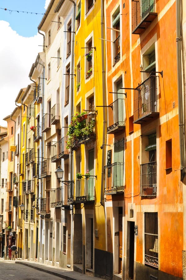 Cuenca multicolored houses stock photo. Image of rainbow - 29464900