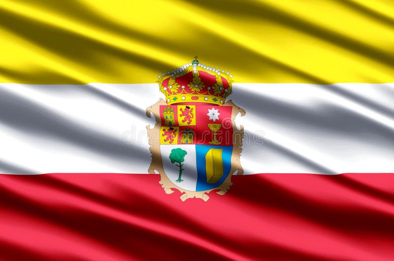 Cuenca Realistic Flag Illustration. Stock Illustration - Illustration ...