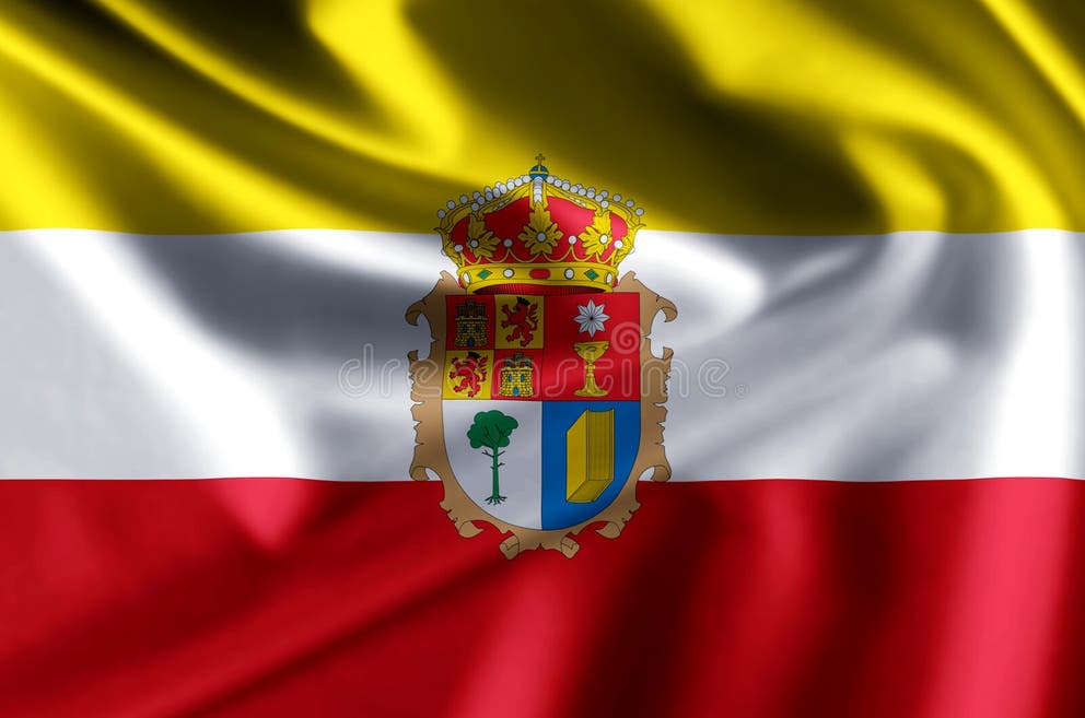 Cuenca Realistic Flag Illustration. Stock Illustration - Illustration ...