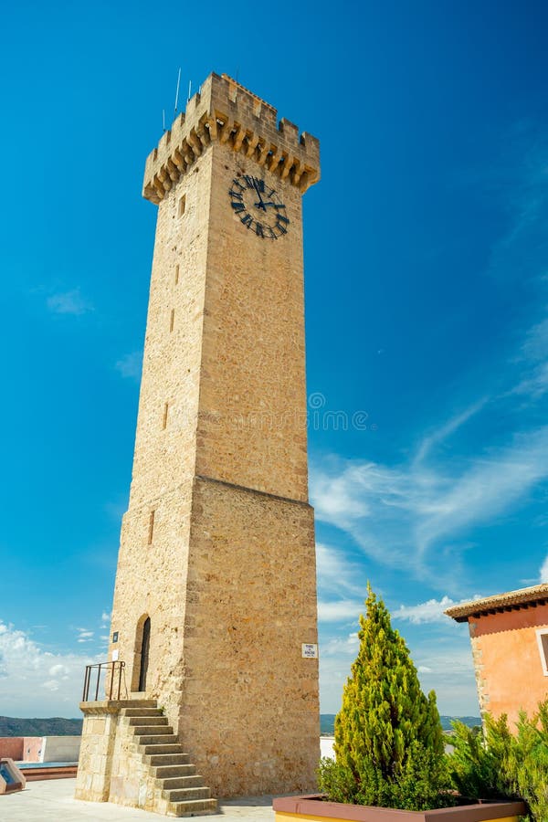 Cuenca, Spain. Mangana Clock Tower Stock Photo - Image of village ...