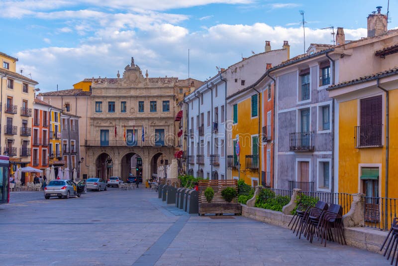 Cuenca, Spain, May 26, 2021: Plaza Mayor at Spanish Town Cuenca ...