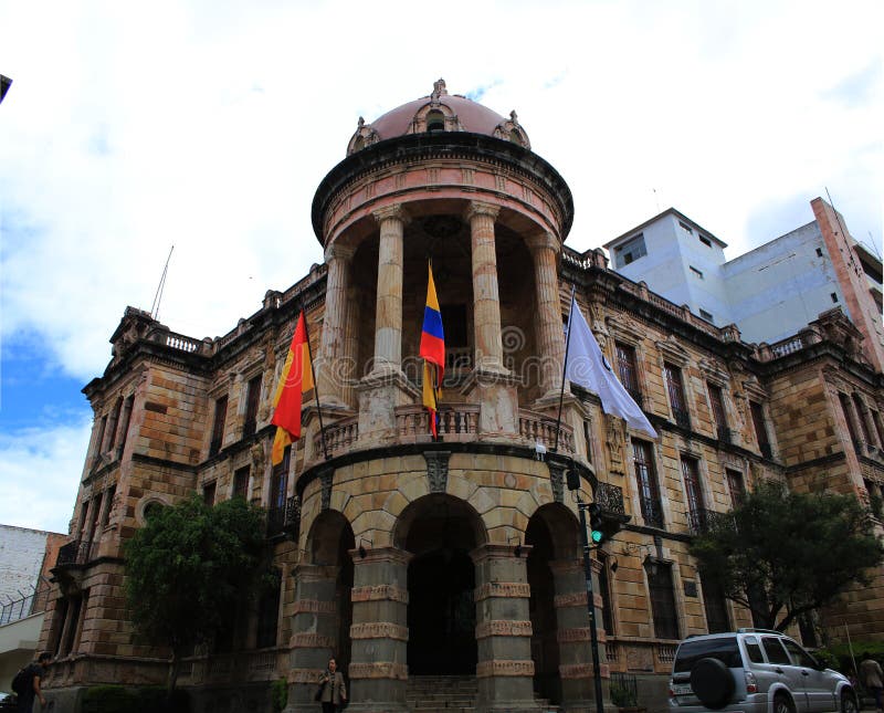 Cuence, Ecuador, 2-5-2019: Main Governmental Colonial Building in ...