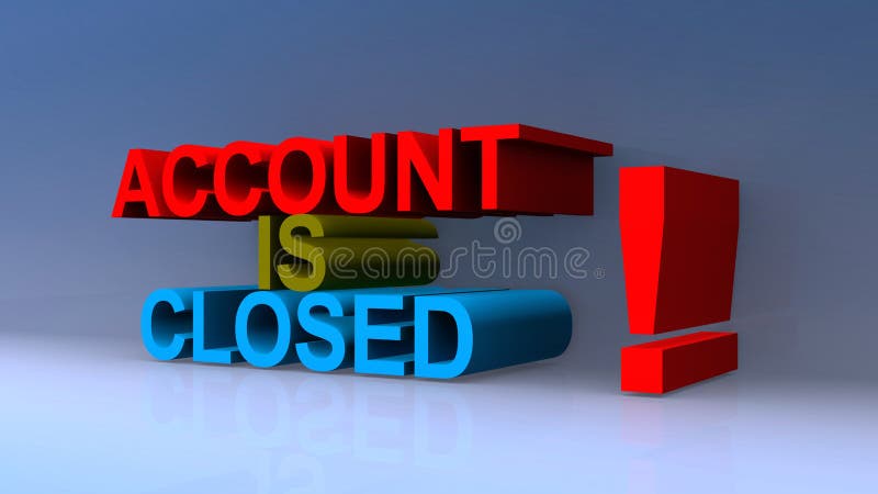 Cuenta cerrada en azul stock de ilustración. Ilustración de icono ...