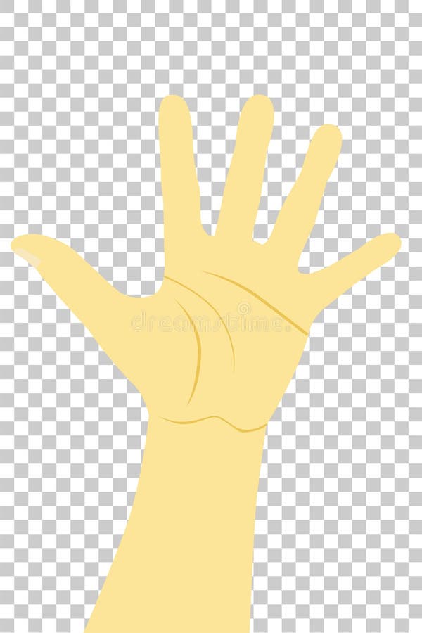 Cuenta De La Mano, Cinco En El Fondo Transparente Del Efecto ...