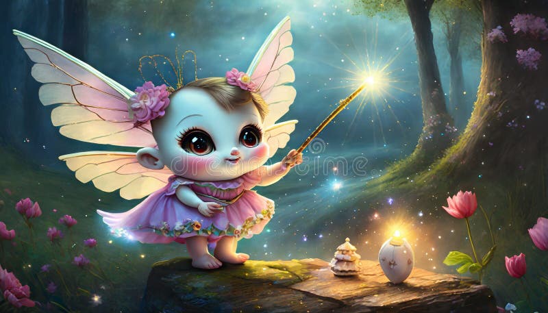 Fondo Ilustrado De Cuento De Hadas Stock de ilustración - Ilustración ...