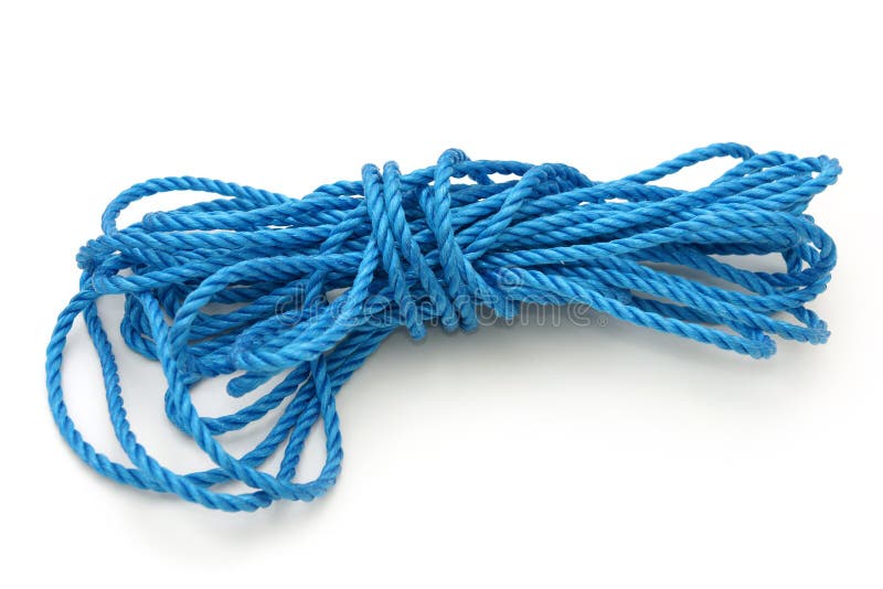 Cuerda De Nylon Roja Sobre Fondo Blanco. Cuerda De Tela De Color Rojo ...