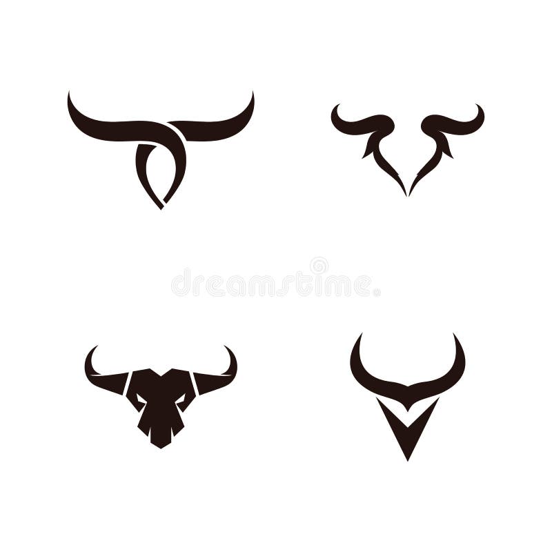 Cuerno De Toro Enojado Logo Vector Ilustración del Vector - Ilustración ...
