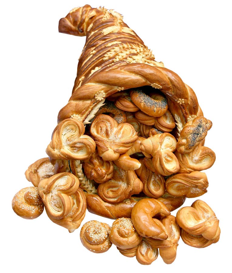 Cuerno Festivo Hecho a Mano Del Pan De La Abundancia Imagen de archivo ...