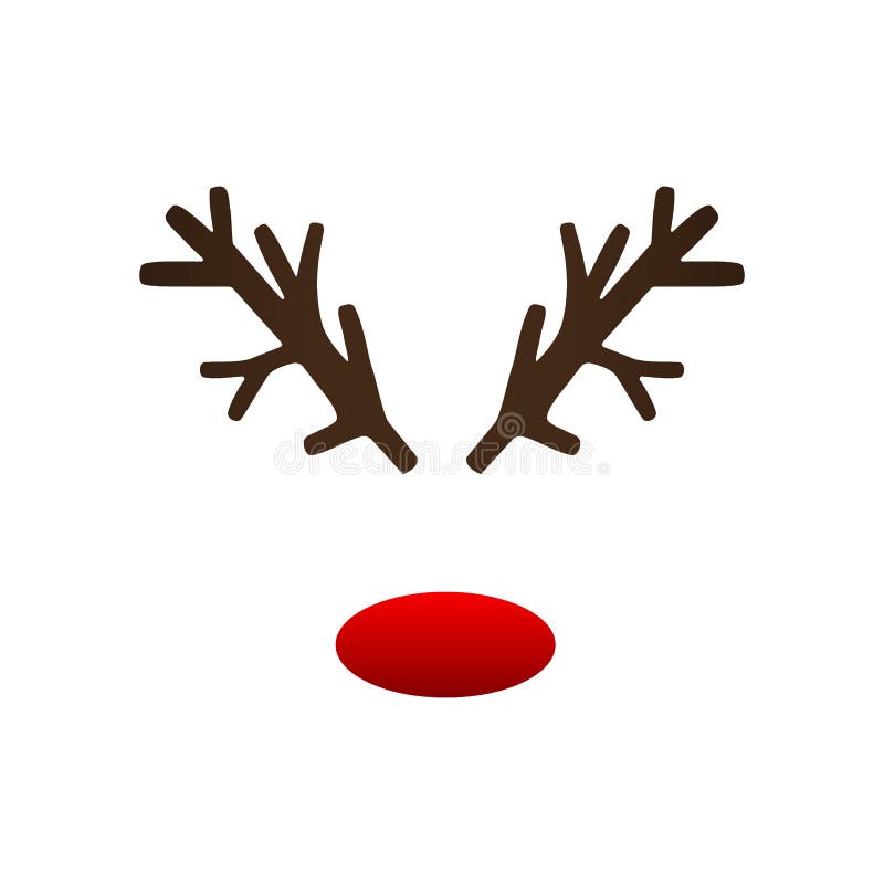 Cuernos De Un Reno En Un Fondo Blanco Ilustración del Vector ...