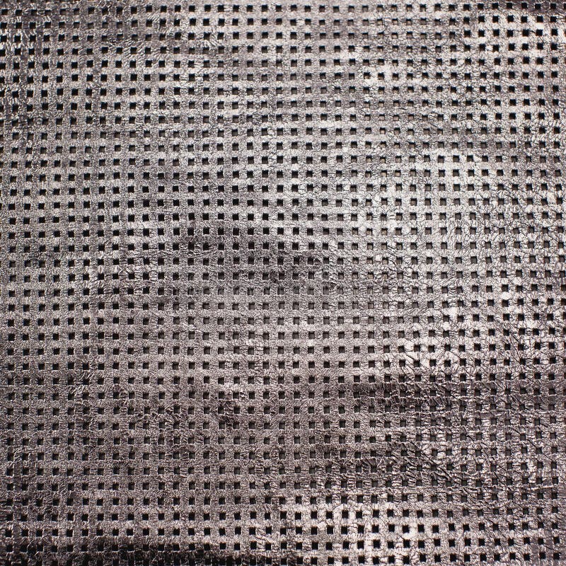 Cuero perforado plateado foto de archivo. Imagen de cierre - 207962146