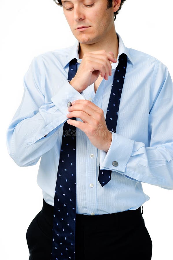 Cuff link man stock image. Image of cufflinks, white - 22774743