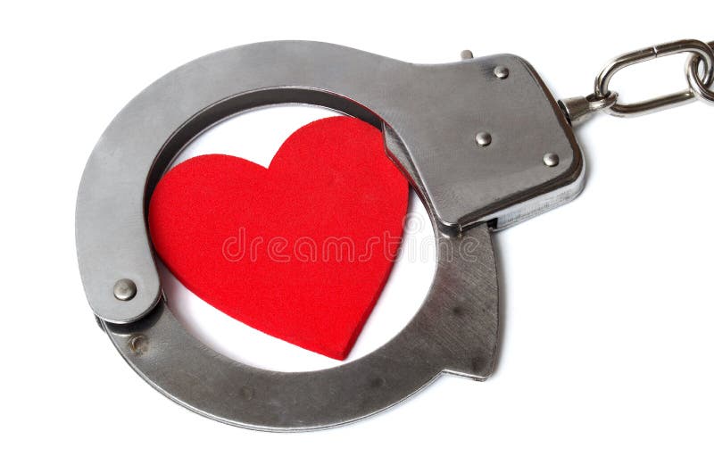 Cuffed heart stock image. Image of concept, arrest, legal - 45835915