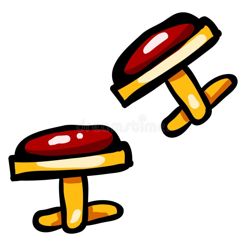 Cufflink Hand Drawn Doodle Icon Stock Vector - Illustration of cartoon ...