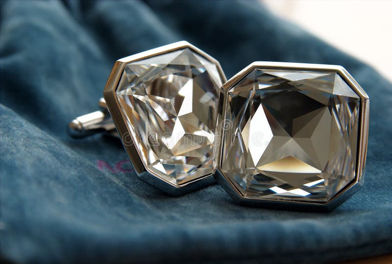 Cufflinks stock image. Image of clear, large, bling, square - 12404317