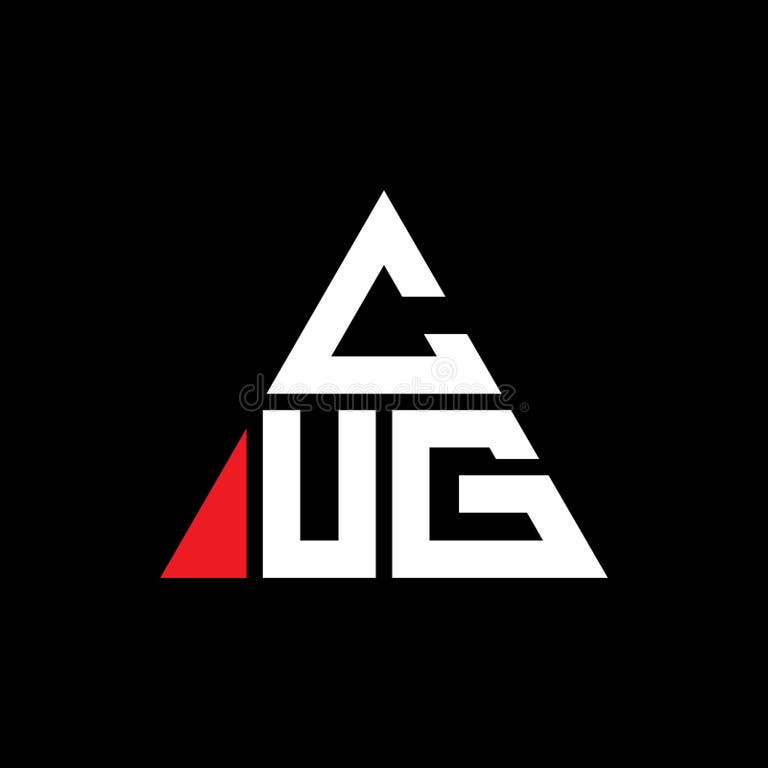 CUG Triangle Letter Logo Design with Triangle Shape. CUG Triangle Logo ...