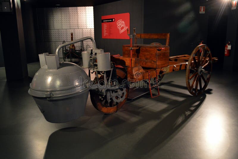 Cugnot steamy cart editorial stock photo. Image of italia - 37542978