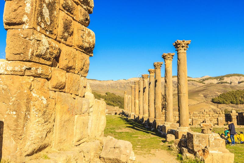 Cuicul stock photo. Image of european, djemila, architectural - 107854078